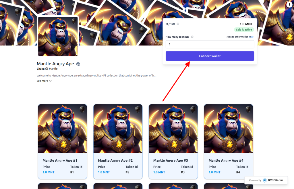 How to Create an NFT Project on Mantle with NFTs2Me - NFTs2Me