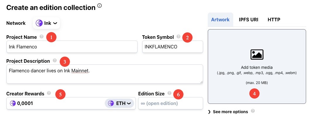 How to Create an NFT Project on Ink with NFTs2Me - NFTs2Me