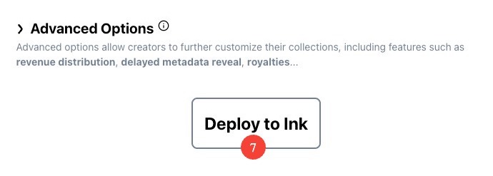 How to Create an NFT Project on Ink with NFTs2Me - NFTs2Me